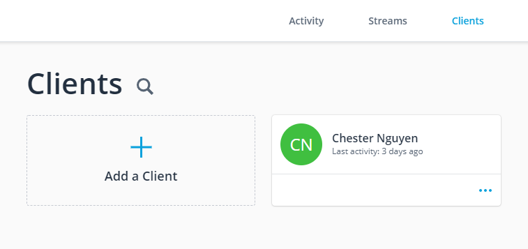 Add or delete a client (Cloud Streams)