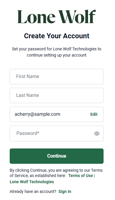 Set up your Lone Wolf Account for new Back Office (Lone Wolf Foundation)