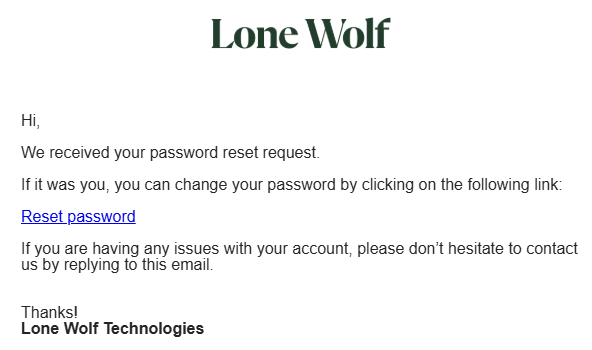 Update or reset your Lone Wolf Account password (Lone Wolf Foundation)