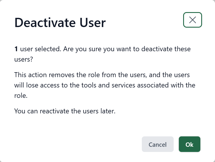 Deactivate and reactivate users (Lone Wolf Foundation)