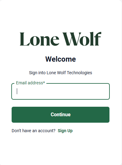 Log in or log out of Lone Wolf Account (Lone Wolf Foundation)