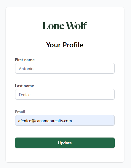 Update your Lone Wolf Account profile (Lone Wolf Foundation)
