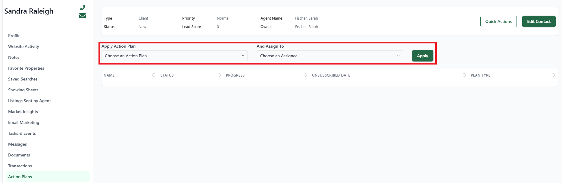 Create and manage action plans (Front Office)