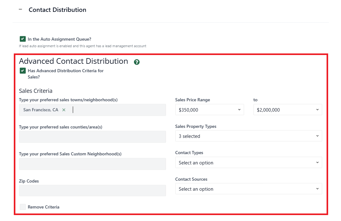 Configure advanced lead distribution (Propertybase GO)