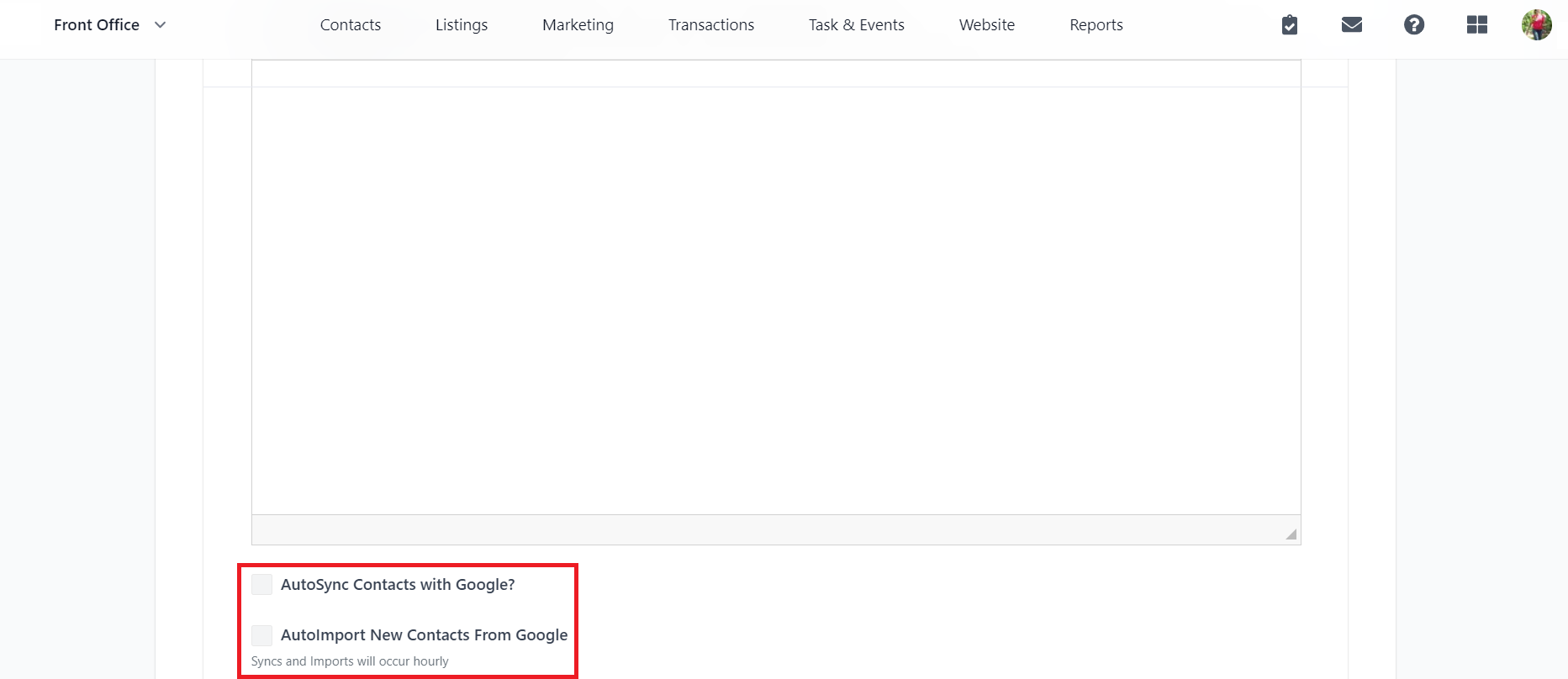 Sync contacts with an external application (Front Office)