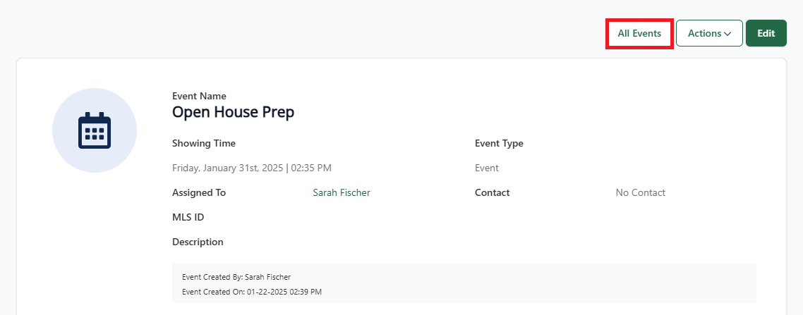 Create and manage events (Front Office)