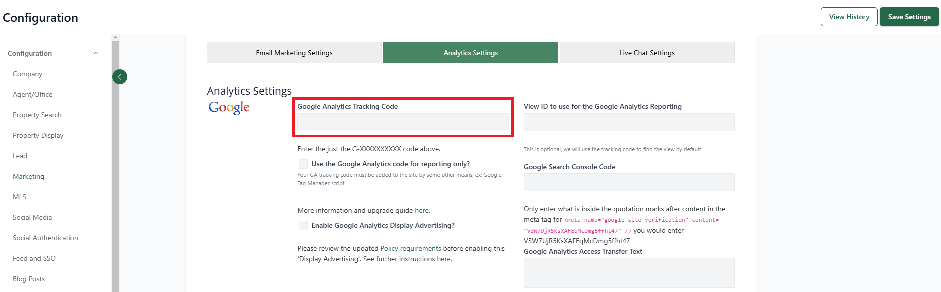 Connect Google Analytics 4 with your Front Office site (Front Office)