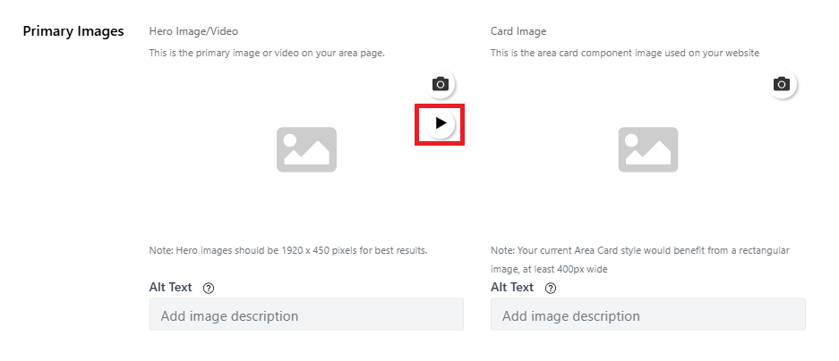 Create an area profile (Front Office)