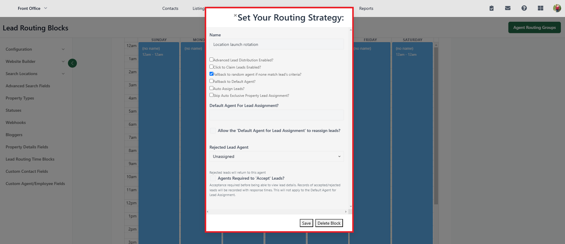 Configure lead settings (Front Office)