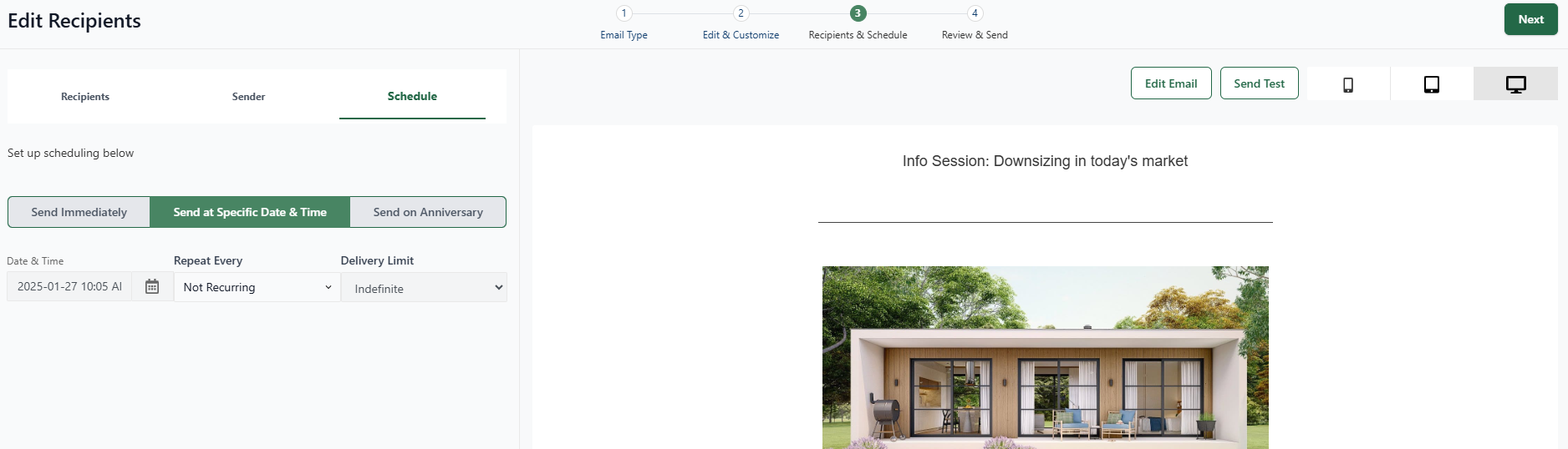Create an eBlast (Front Office)