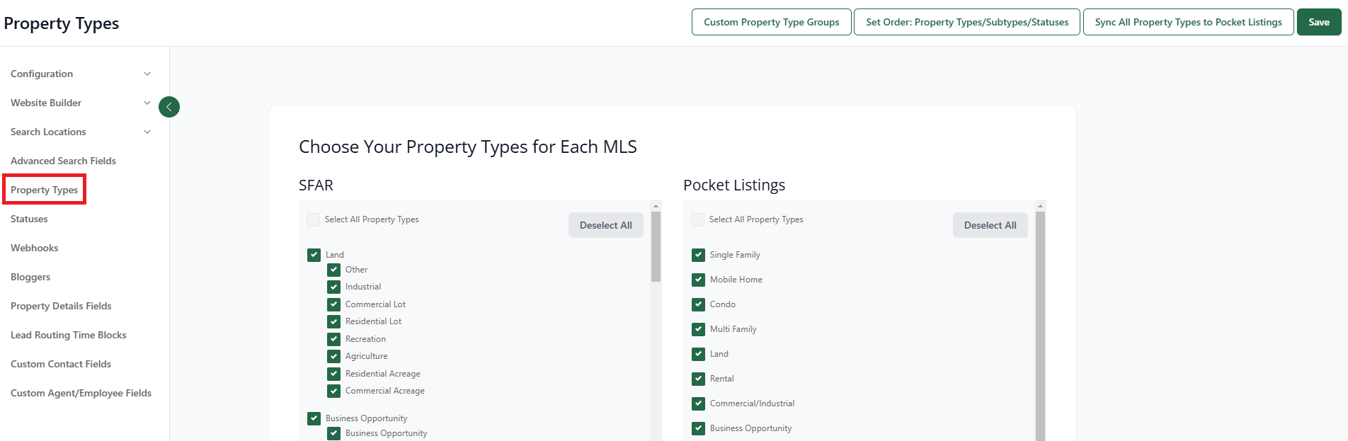 Configure property search and display settings (Front Office)