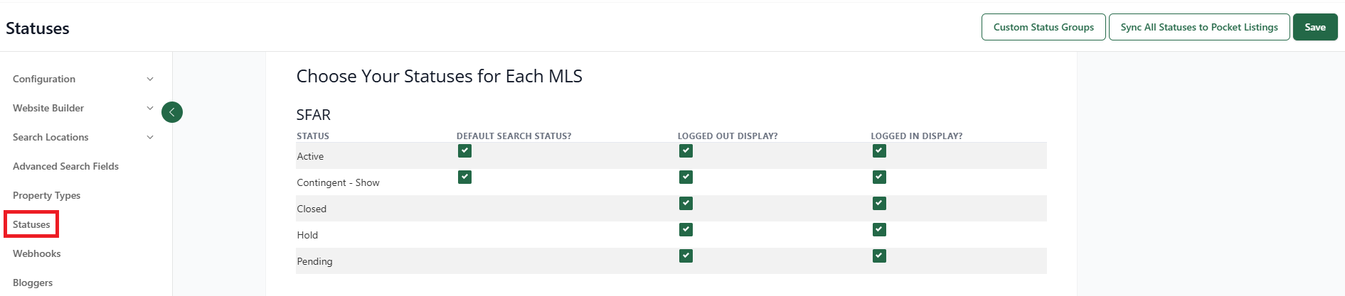 Configure property search and display settings (Front Office)