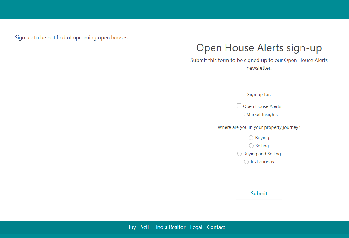Create a landing page (Front Office)