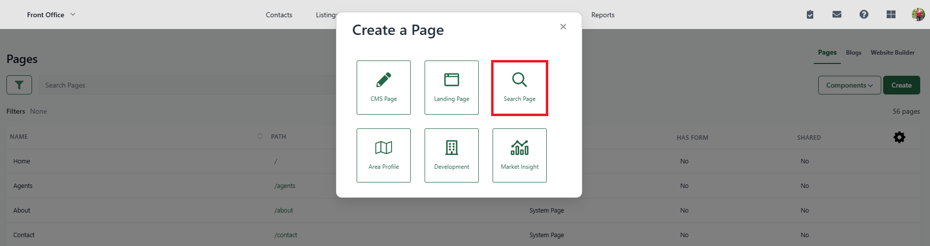 Create a search page (Front Office)