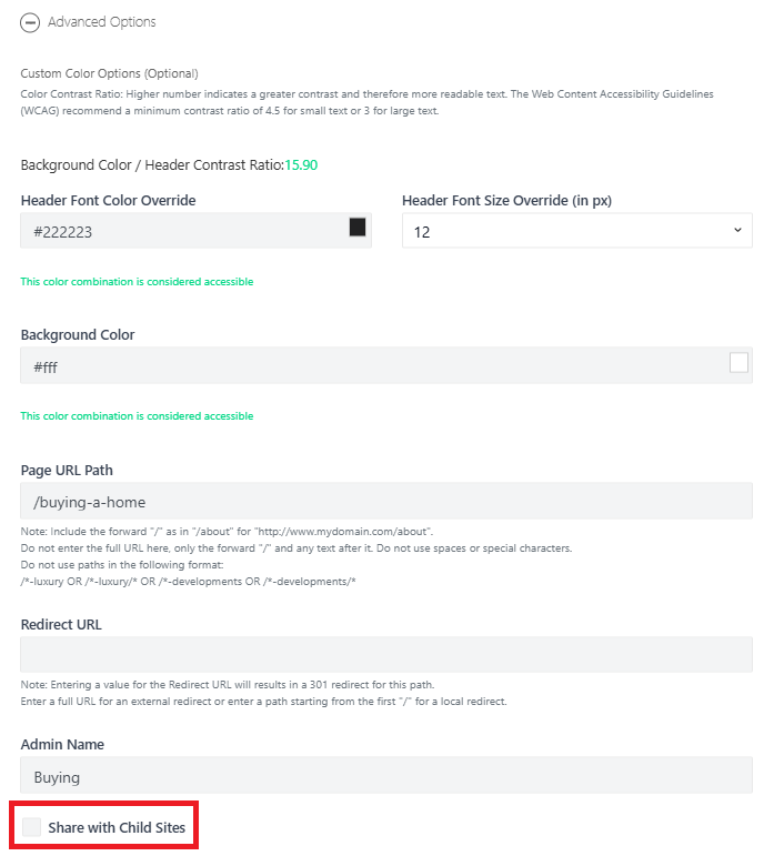 Create site content (Front Office)