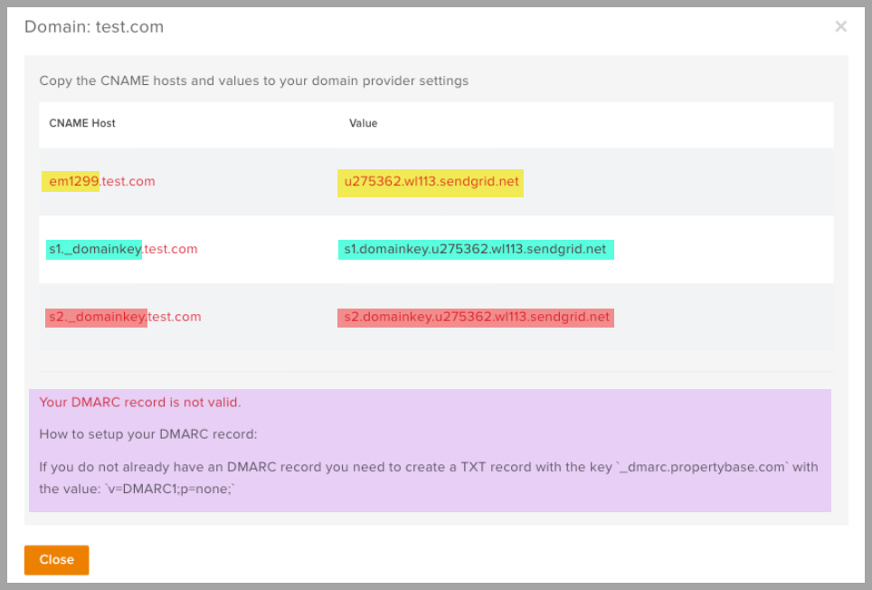 Authenticate your email domains (Front Office)