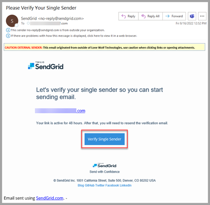 Verify your non-company email address (Front Office)