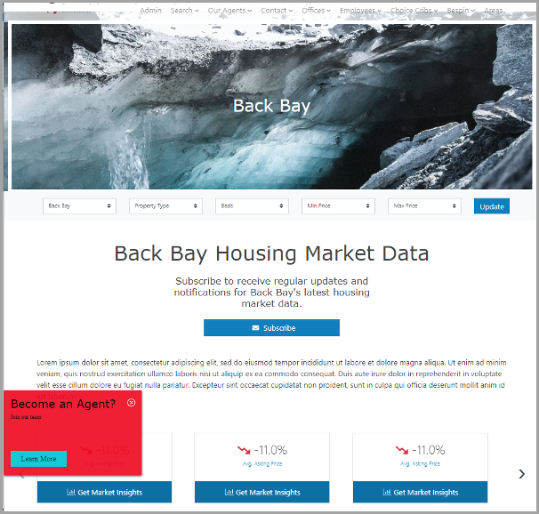 Create a CTA banner (Front Office)