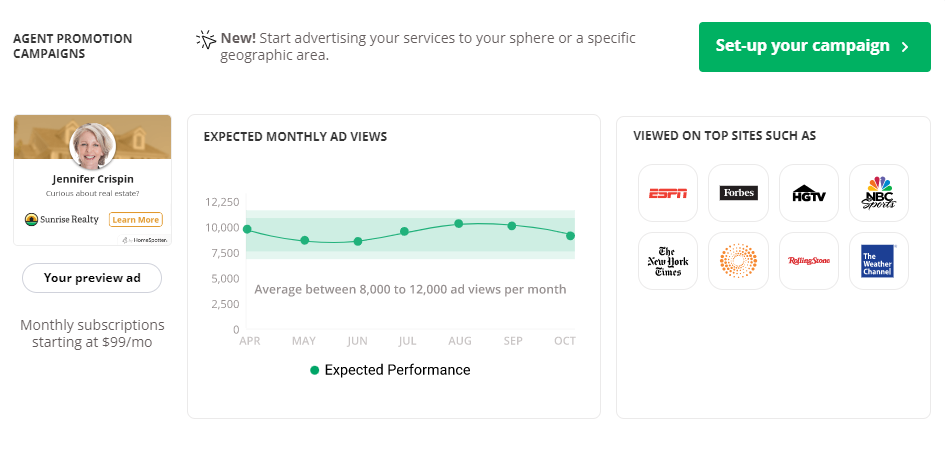 Create an agent promotion advertisement (Boost)