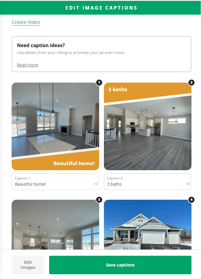 Create a listing advertisement (Boost)