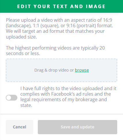 Create an agent promotion advertisement (Boost)