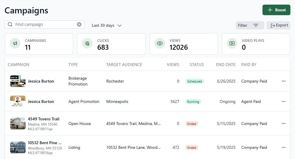 Post an advertisement on your Facebook page (Boost)