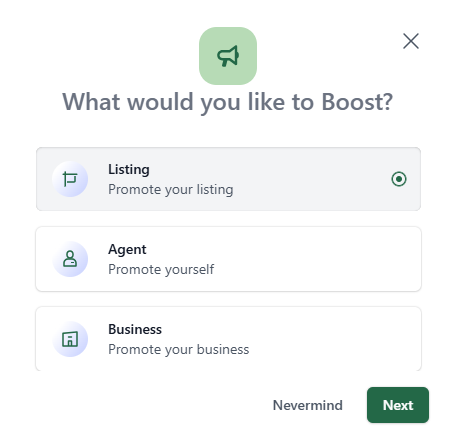 Create a brokerage promotion advertisement (Boost)