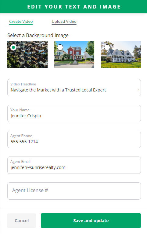 Create an agent promotion advertisement (Boost)