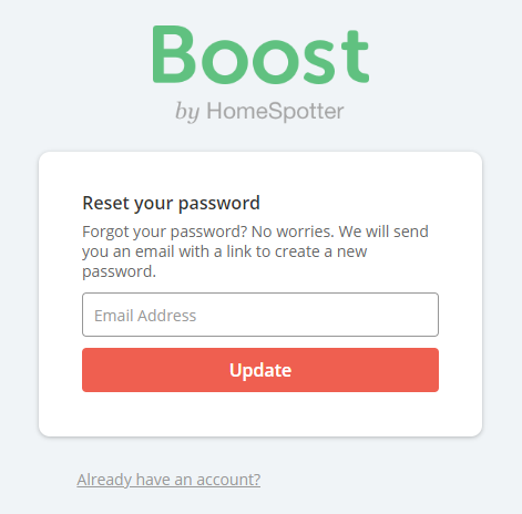Update or retrieve your password (Boost)
