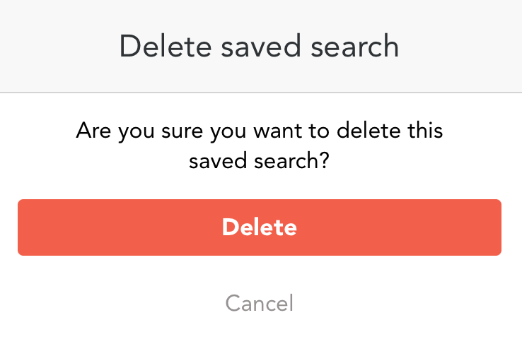 Edit or delete a saved search (Connect) Edit or delete a saved search (Connect)