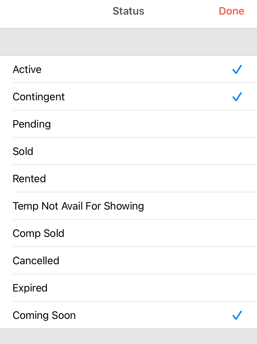 Search listings and save a search (Connect)