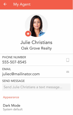 For buyers: update your preferred agent (Connect)