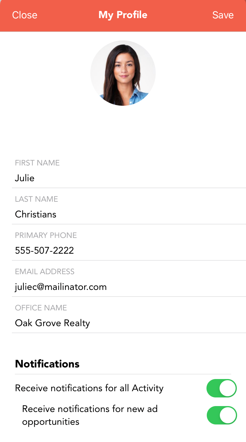 Update your user profile (Connect)