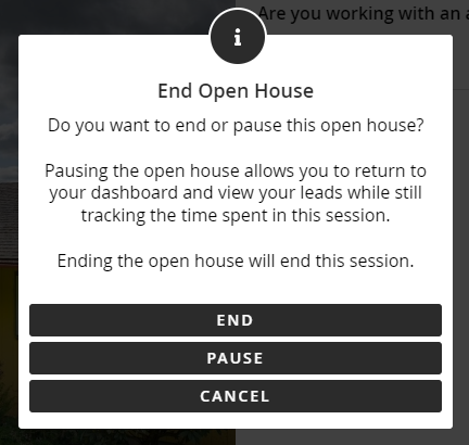 Start your open house event (Spacio)