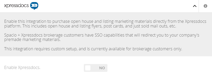 Enable the Xpressdocs integration (Spacio)