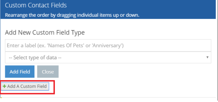 Create custom contact fields (LionDesk)