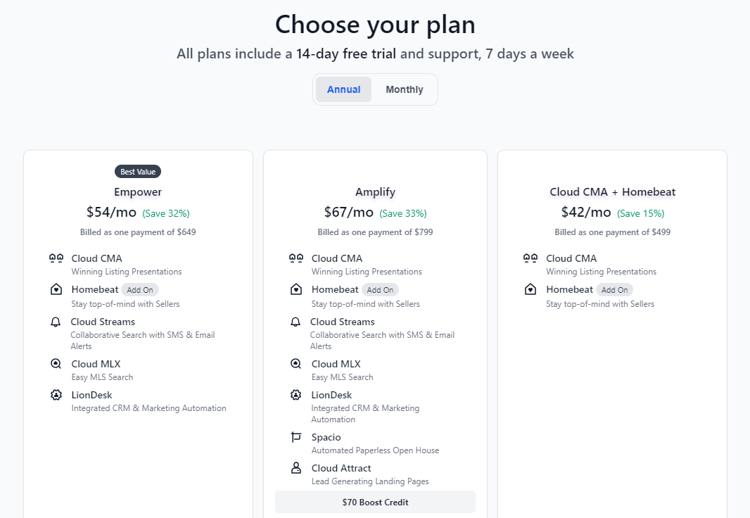 Update your Promote Agent Bundle plan or payment information