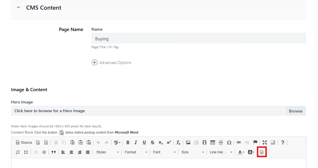 Leverage CMS layout templates (Front Office)