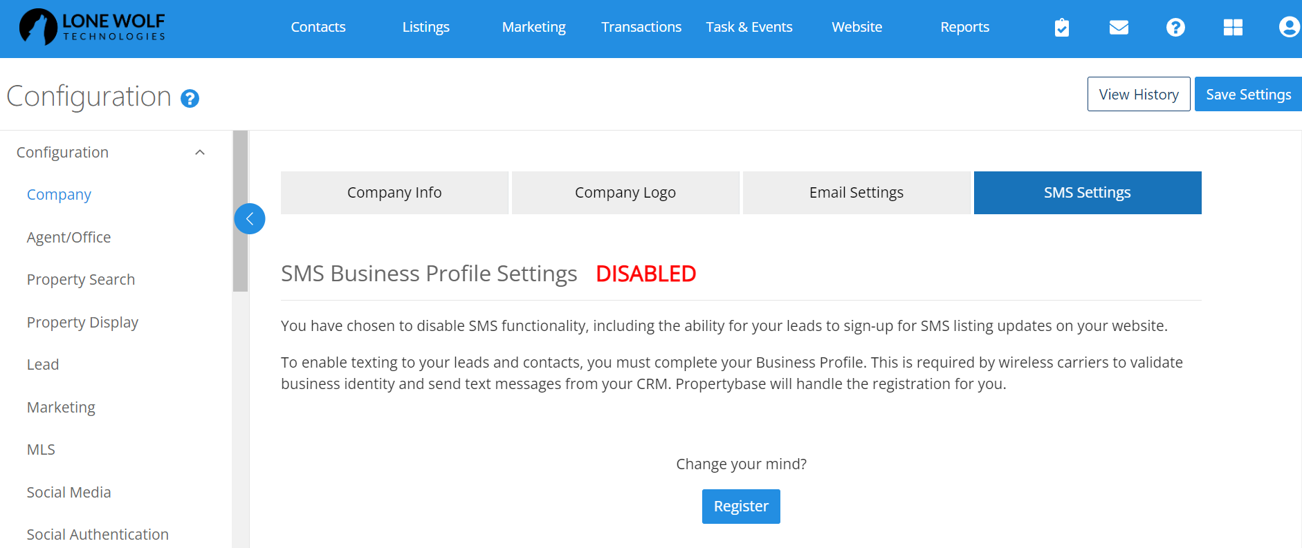 Configure company settings (Propertybase GO)