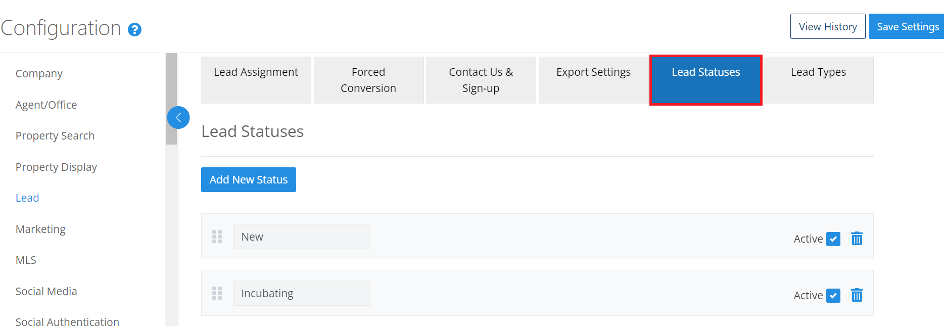 Create custom contact fields and statuses (Propertybase GO)