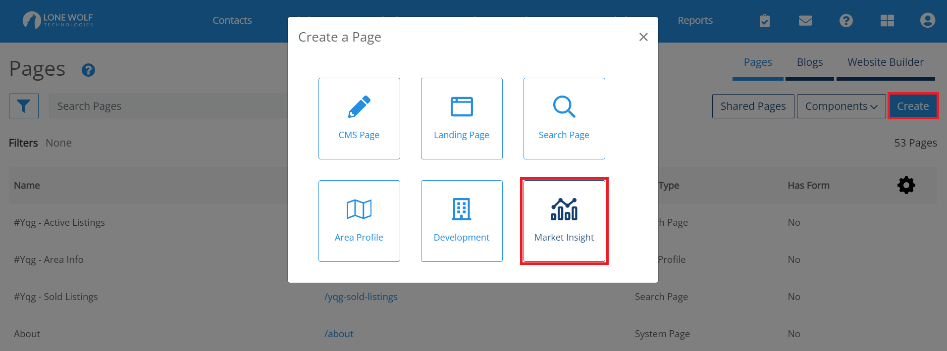 Create a market insights page (Propertybase GO)