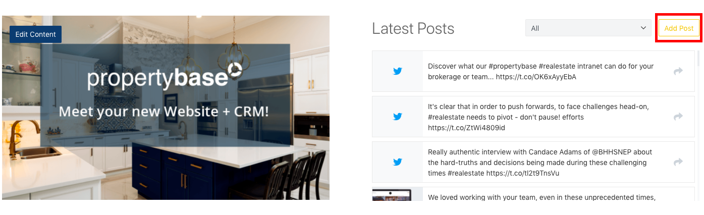 Dashboard overview (Propertybase GO)