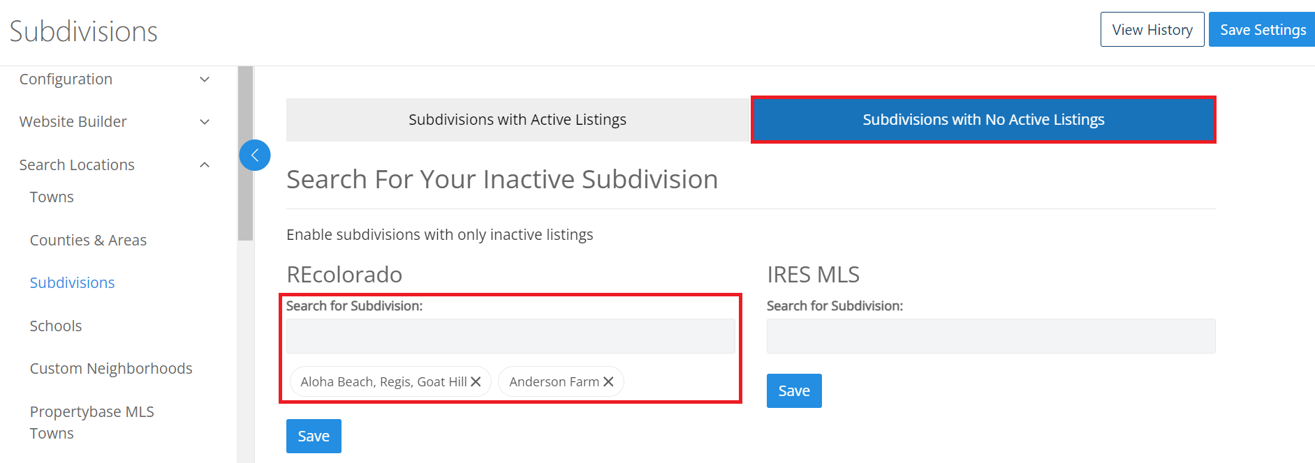 Configure property search and display settings (Propertybase GO)
