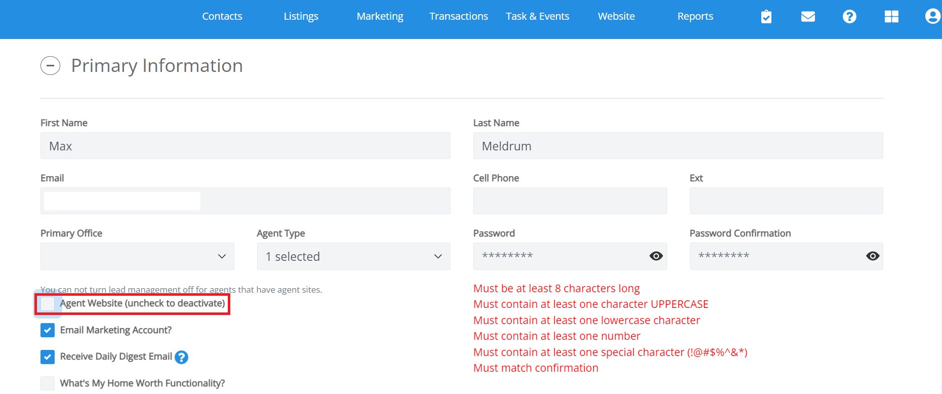 Generate agent sites (Propertybase GO)