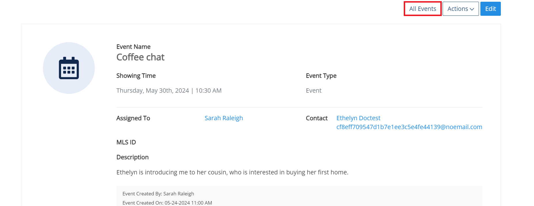 Create and manage events (Propertybase GO)