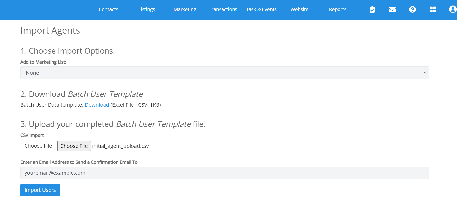 Create, import, export, and deactivate agent profiles (Propertybase GO)