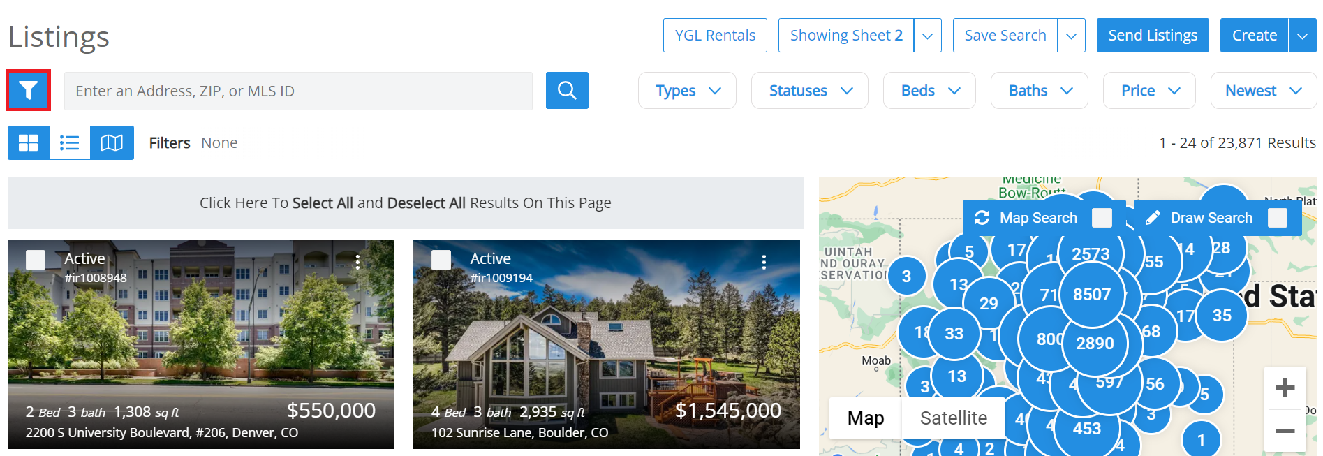 Search and share listings (Propertybase GO)