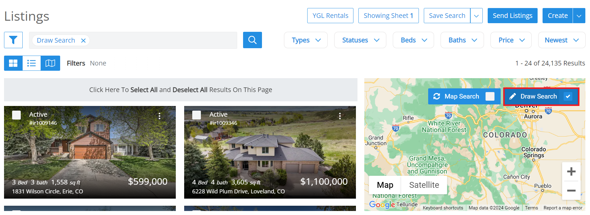Search and share listings (Propertybase GO)