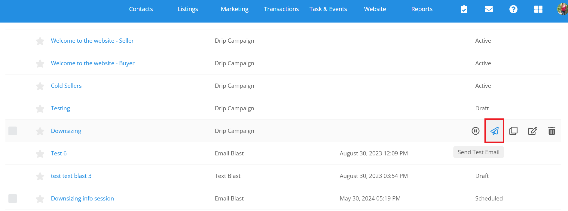 Test a drip campaign (Propertybase GO)