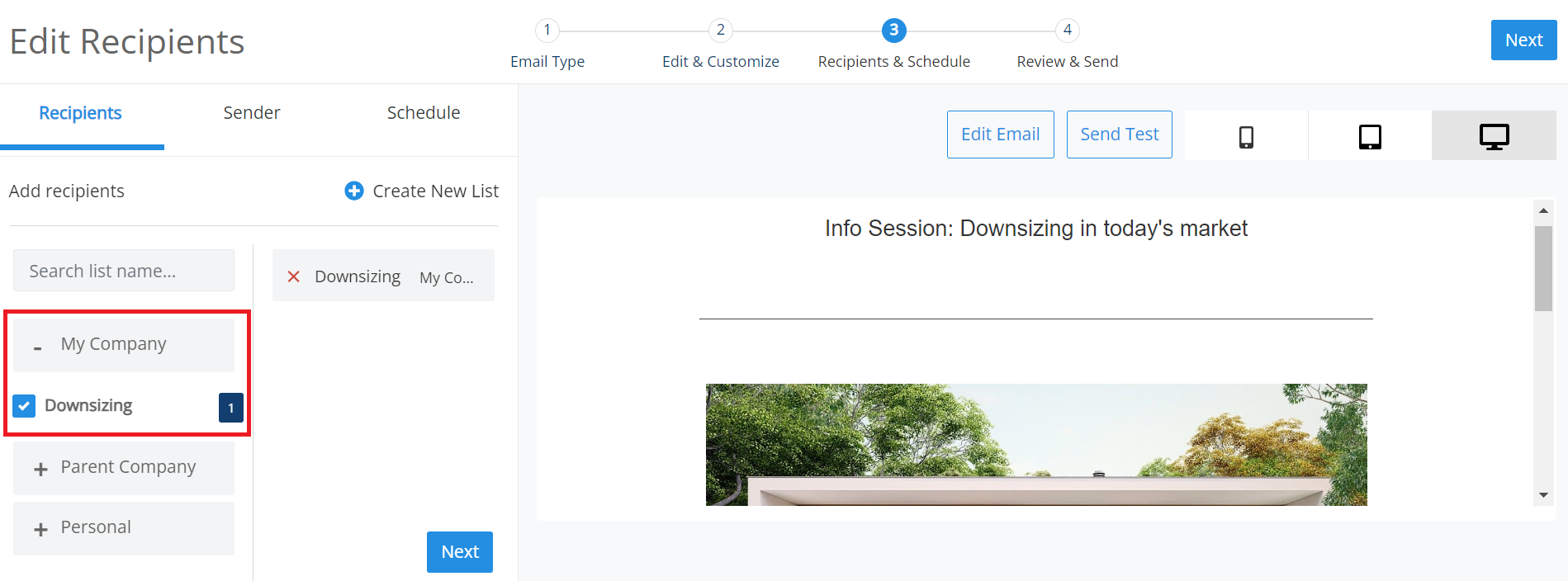 Create an eBlast (Propertybase GO)